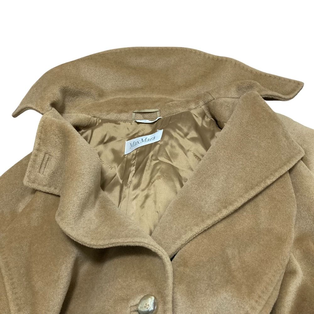 美品 Max Mara マックスマーラ カシミヤブレンド ダブルベルテッド