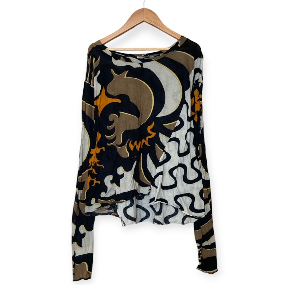 良品 EMILIO PUCCI エミリオプッチ プッチ柄 カシミアブレンド ロング