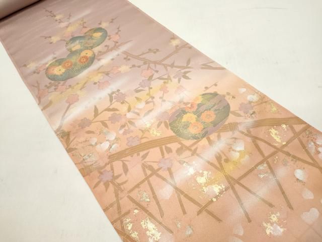 平和屋着物○つけ帯 枝垂れ花 地紙重ね花文 金彩 DAAZ0256ps 楽天