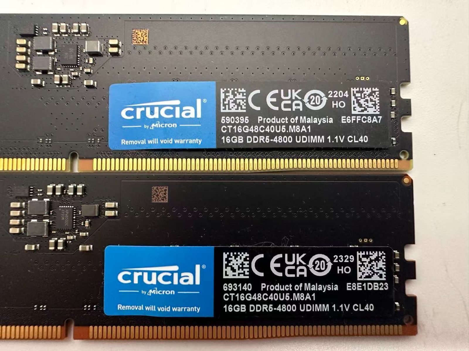Micron Crucial DDR5 32GB【16GB*2枚セット】美品動作確認済 CT16G48C40U5 - メルカリ