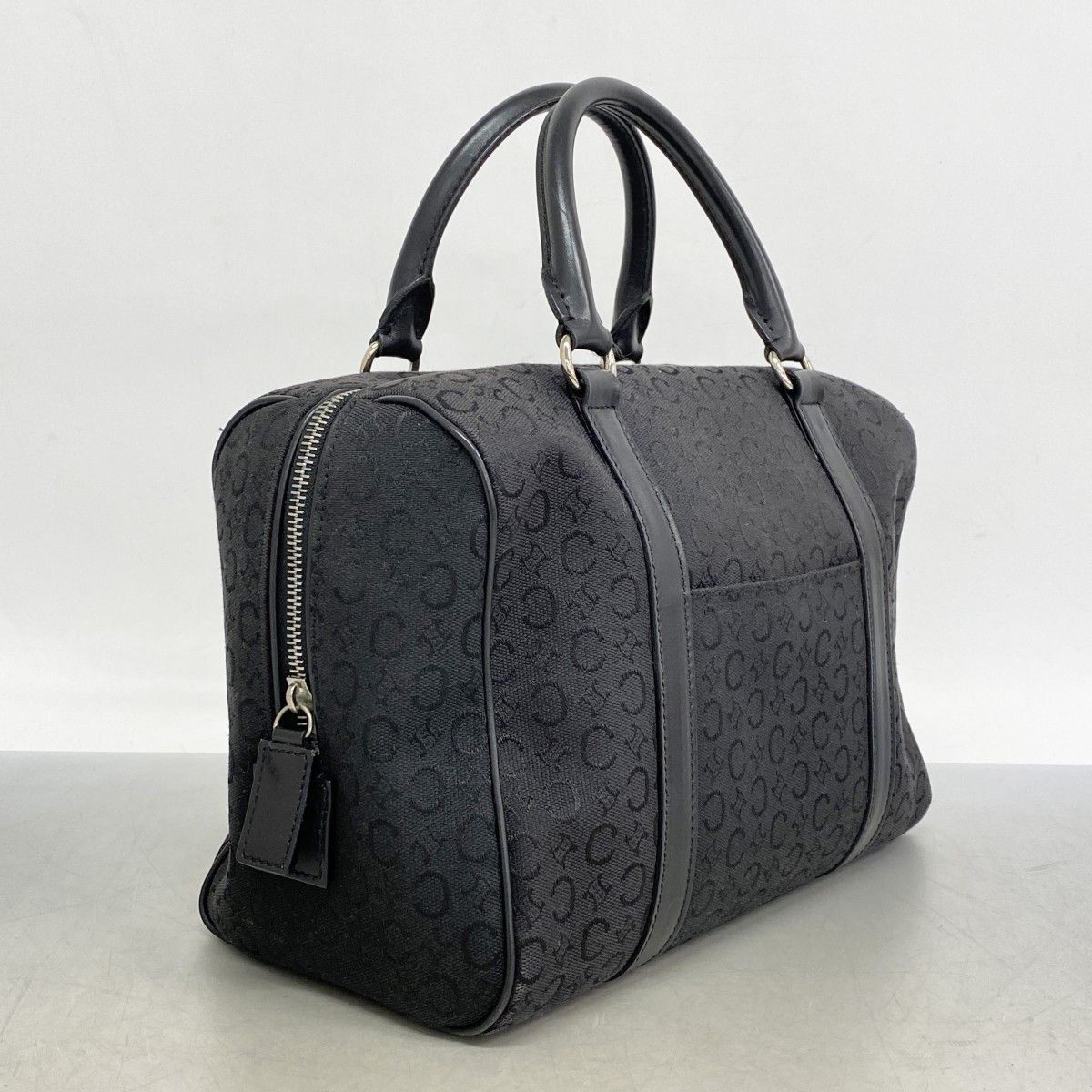 5pd6471】セリーヌ ハンドバッグ Cマカダム キャンバス ブラック