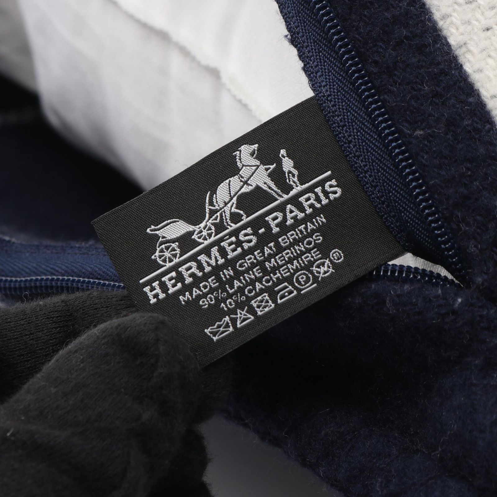 エルメス HERMES アヴァロン3 PM ブルー系 ウール クッション