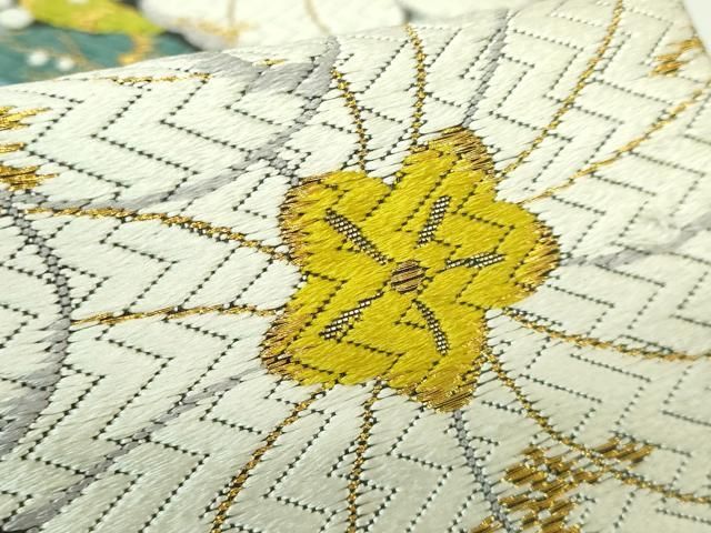 平和屋着物○極上 西陣 河合美術織物謹製 六通柄袋帯 唐織 辻が花 金糸