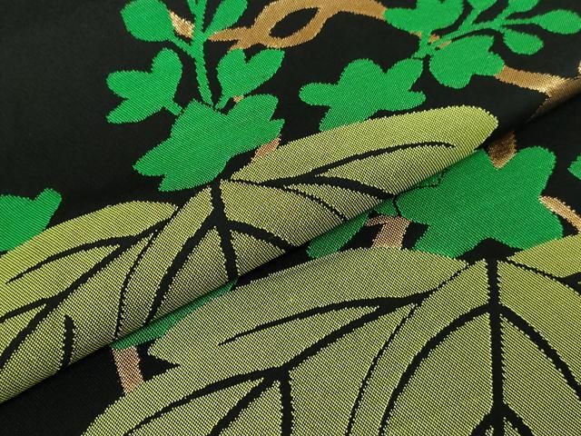 平和屋着物○極上 桝屋高尾 六通柄 本袋帯 桐 黒地 金糸 逸品