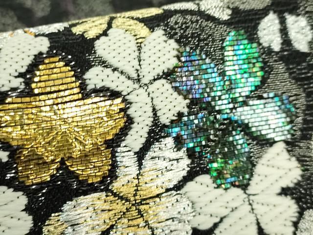 平和屋着物○極上 創業280年 誉田屋源兵衛 六通柄袋帯 唐織 螺鈿箔 舞