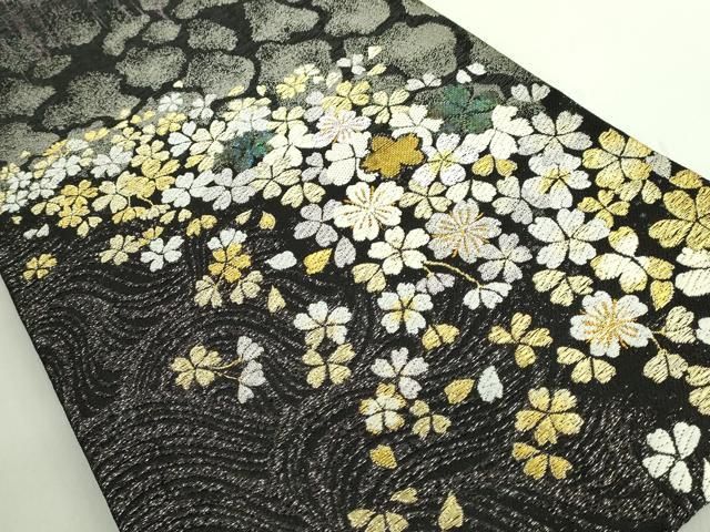 平和屋着物○極上 創業280年 誉田屋源兵衛 六通柄袋帯 唐織 螺鈿箔 舞