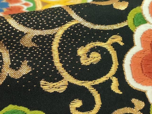 平和屋着物○極上 西陣 河合美術織物謹製 六通柄袋帯 唐織 正倉院花