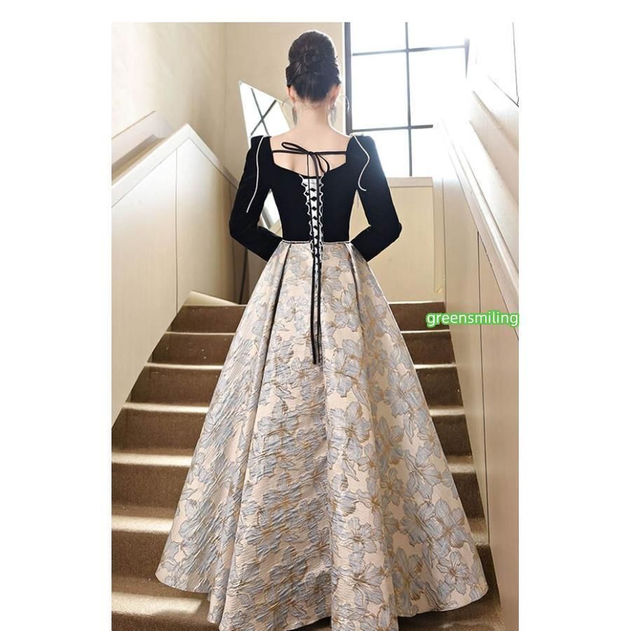 ドレス 大人 ピアノ 発表会 ロング丈 ぽっちゃり 大きいサイズ