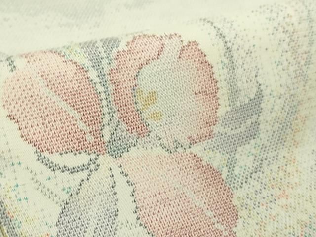 平和屋本店○極上 本場大島紬 白大島 白恵泥 花の女王 恵大島紬織物