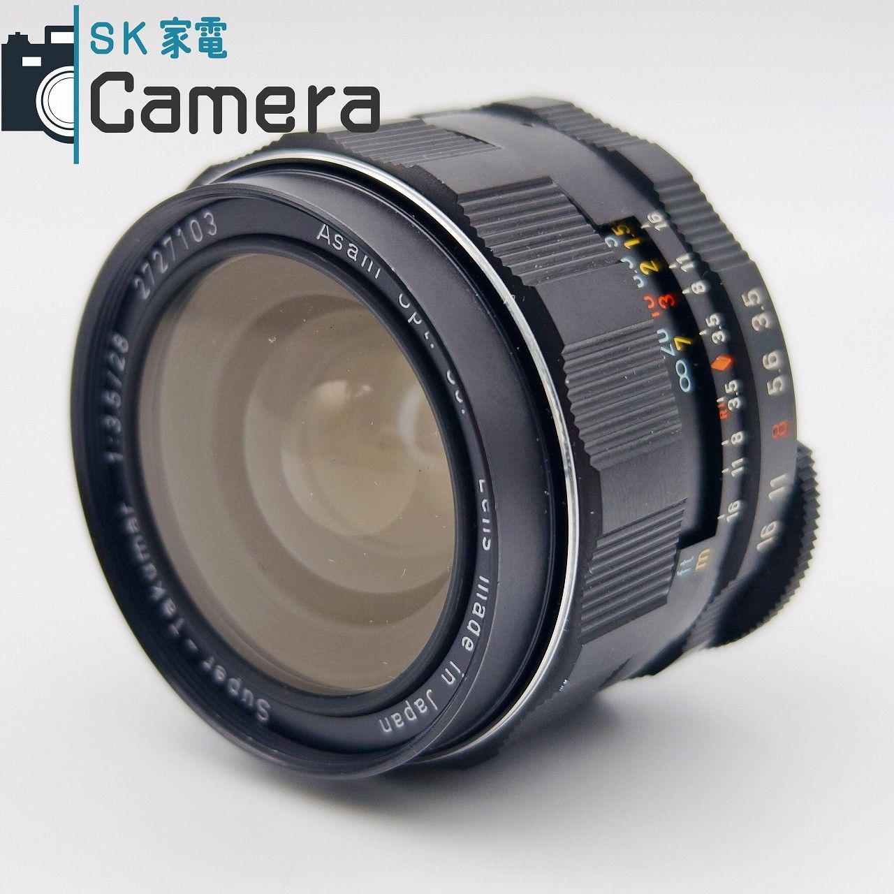 中古】 PENTAX Super-Takumar 28mm F3.5 M42 キャップ ケース付 美品