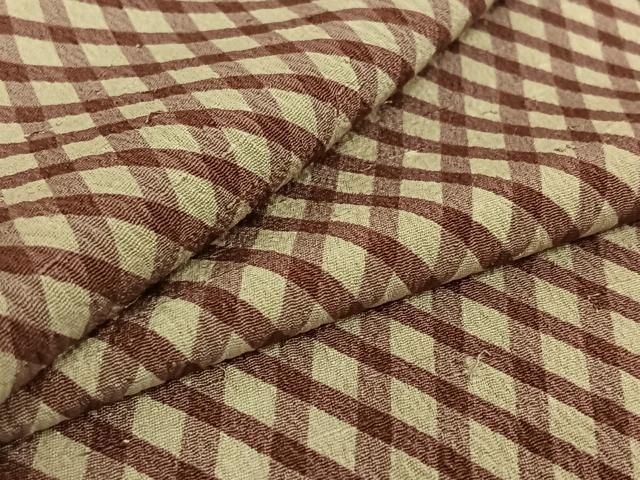 平和屋着物○上質な紬 格子柄 正絹 逸品 DAAZ7082ud 平和屋着物▽