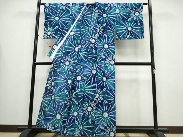 平和屋着物∴夏物 浴衣 有松鳴海絞り 花火 綿 逸品 CABB6544ng - メルカリ