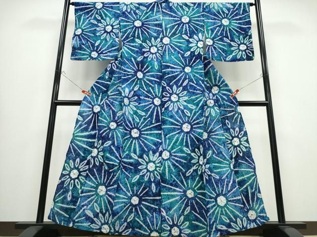 平和屋着物∴夏物 浴衣 有松鳴海絞り 花火 綿 逸品 CABB6544ng - メルカリ