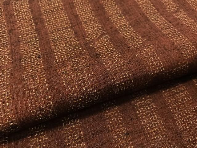 平和屋着物○本場結城紬 重要無形文化財 80亀甲 竹並び 反端付き 正絹