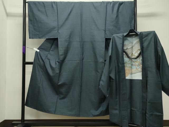 平和屋着物○男性 本場大島紬 アンサンブル 100亀甲 総詰め 正絹 逸品