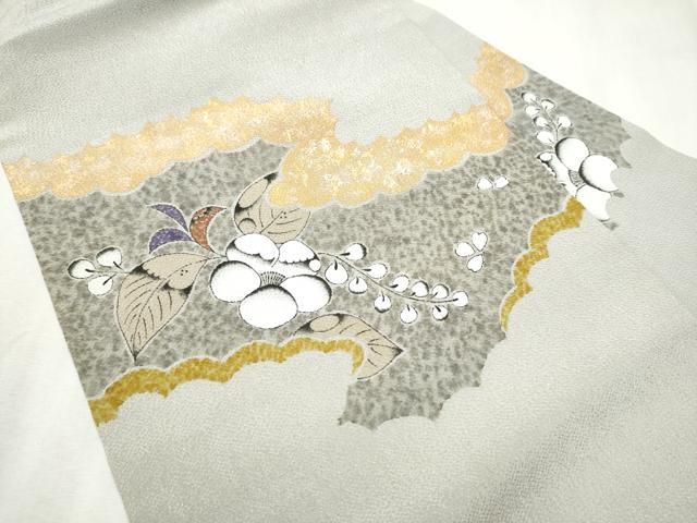 平和屋着物○内山晴祥 九寸名古屋帯 辻が花 金彩 鬼しぼ縮緬 正絹 逸品