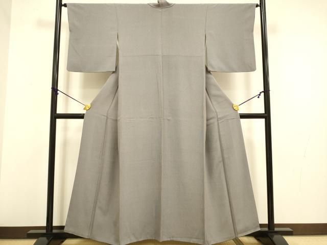 平和屋着物○江戸小紋 万筋 茶鼠色×蝋色 正絹 逸品 DABA8869du - メルカリ