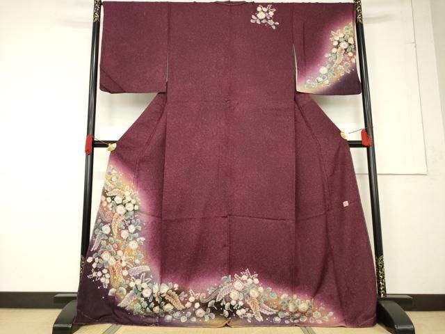 平和屋着物○伝統工芸士 寺谷昇 訪問着 辻が花 舞花文 暈し染め 金通し