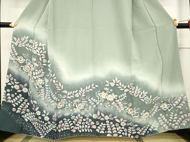 平和屋着物○訪問着 辻が花 絞り 舞花文 暈し染め 正絹 逸品