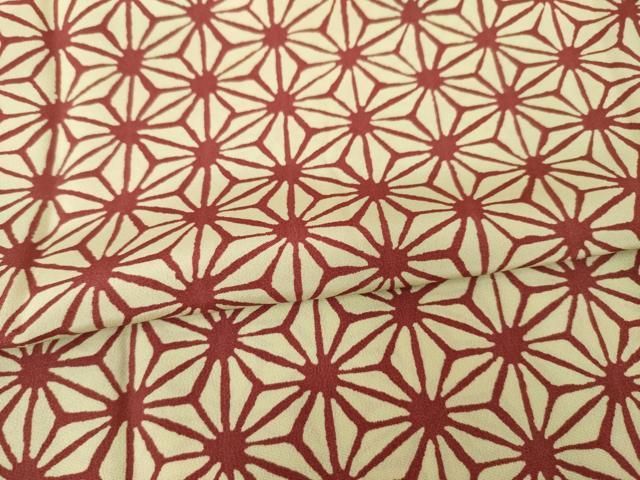 平和屋着物▽長襦袢 無双仕立て 麻の葉文様 正絹 逸品 AABE7582ck