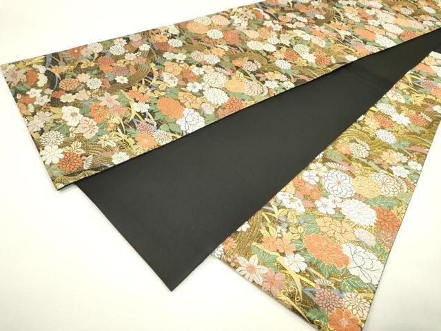 平和屋着物▽六通柄袋帯 唐織 草花 金糸 正絹 逸品 DAAZ6710fe - メルカリ