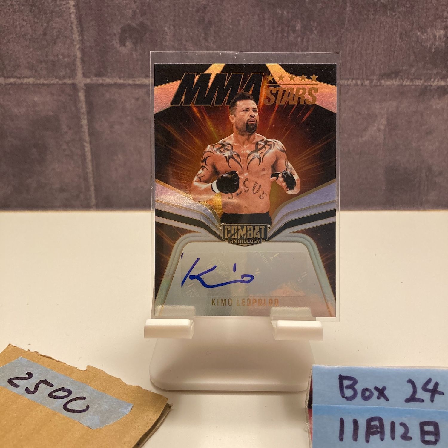 2025 Panini Kimo Leopoldo 直筆サインカード MMA Stars Insert Combat Anthology ...