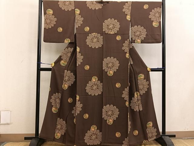 平和屋着物□上質な小紋 草花丸文 正絹 逸品 BAAW1822mz - メルカリ