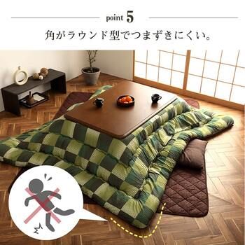 こたつ布団 正方形 単品 和柄 市松模様 約205×205cm グリーン ピンク