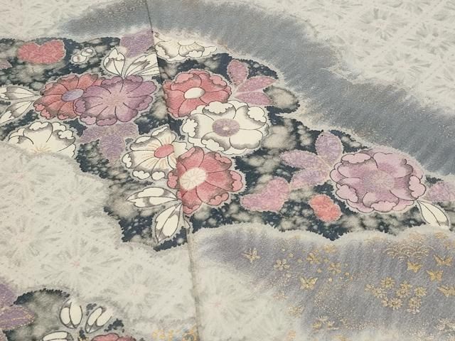 平和屋着物□訪問着 辻が花 暈し染め 金彩 正絹 逸品 AABE4575st