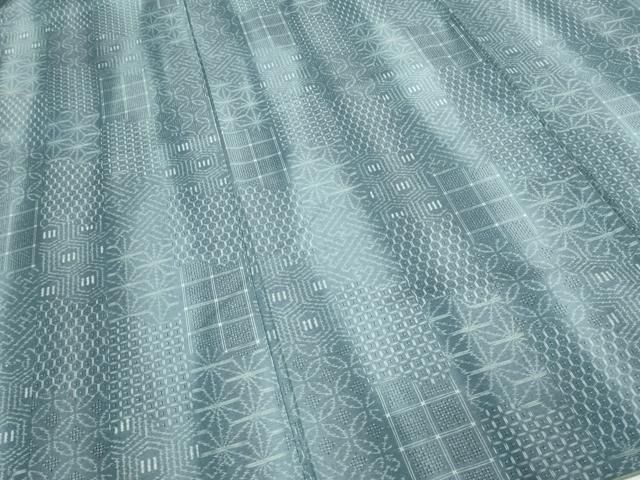 平和屋着物□上質な紬 麻の葉文 正絹 逸品 DAAZ9982sf - メルカリ