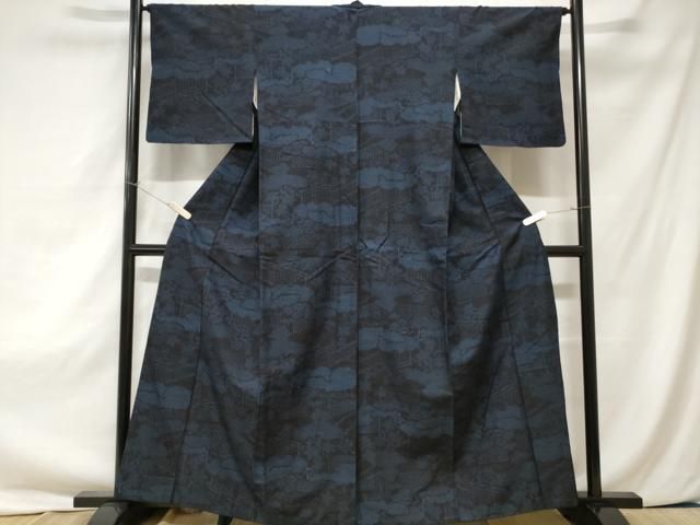 平和屋着物□結城紬 80亀甲 雲取り風景文 正絹 逸品 CAAZ5804ev - メルカリ