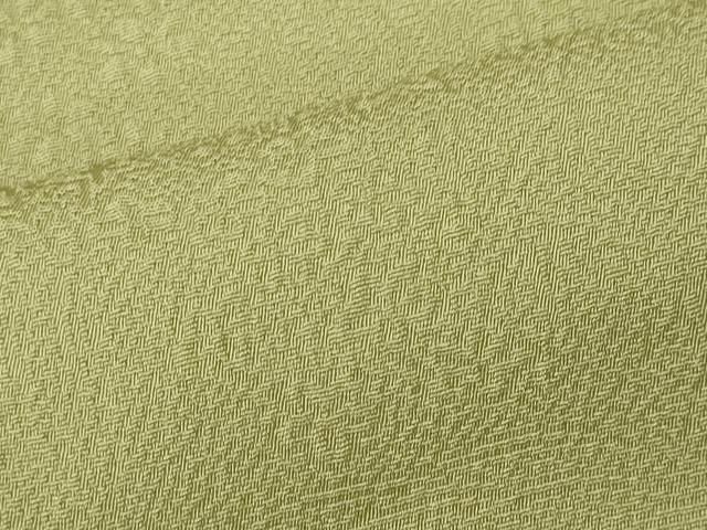 平和屋着物□上質な色無地 草花地紋 若芽色 正絹 逸品 CABB1795ou