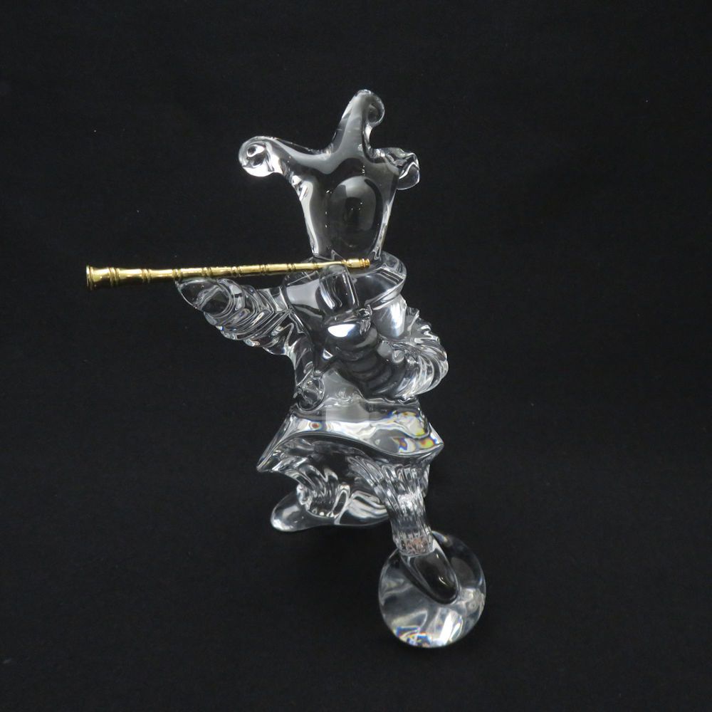 美品 Baccarat バカラ ピエロ Jean Boggio ペーパーウェイト 置物