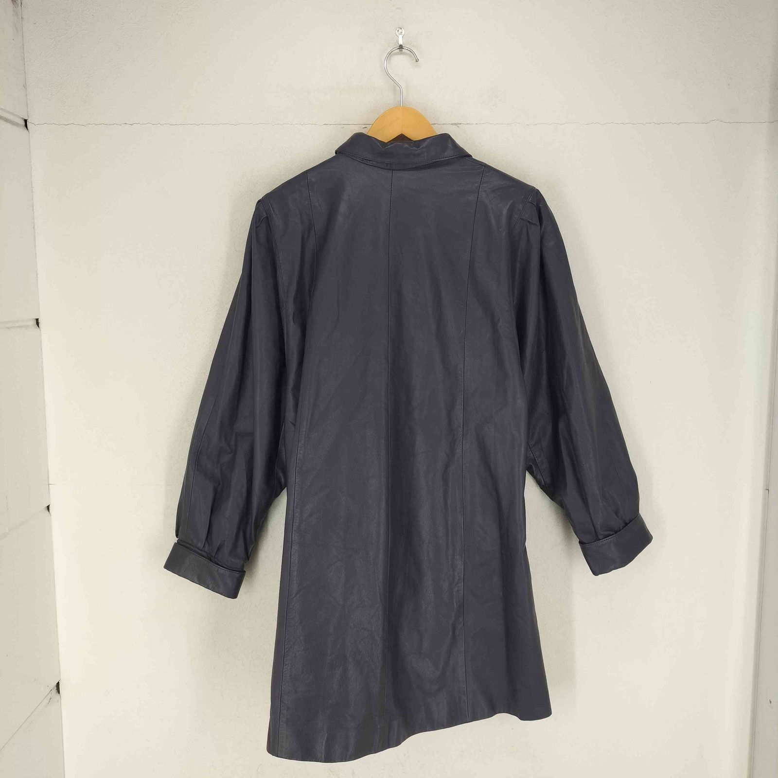 ユーズドフルギ USED古着 cow leather カウレザー比翼デザインコート