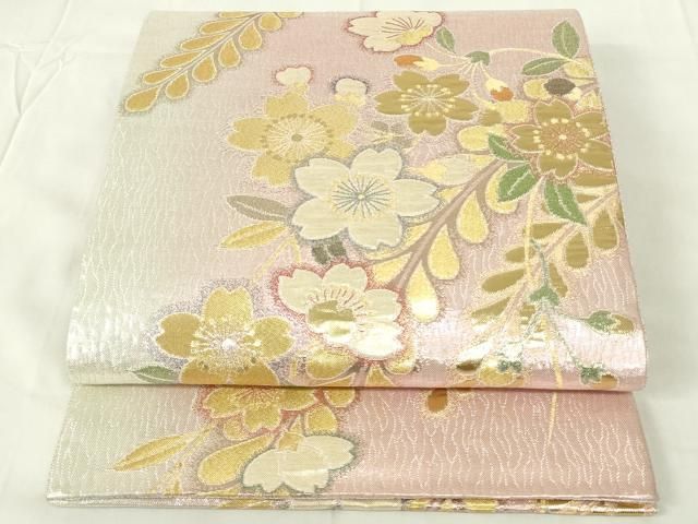 平和屋着物◎佐賀錦 六通柄袋帯 辻が花 金銀糸 正絹 逸品 DABA5525qp