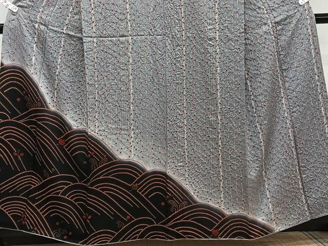 平和屋着物□訪問着 絞り 立波舞花文 暈し染め 金彩 正絹 逸品