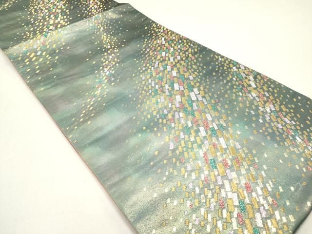 平和屋着物◎六通柄袋帯 霞文 金銀糸 引箔 正絹 逸品 DAAZ1865xg