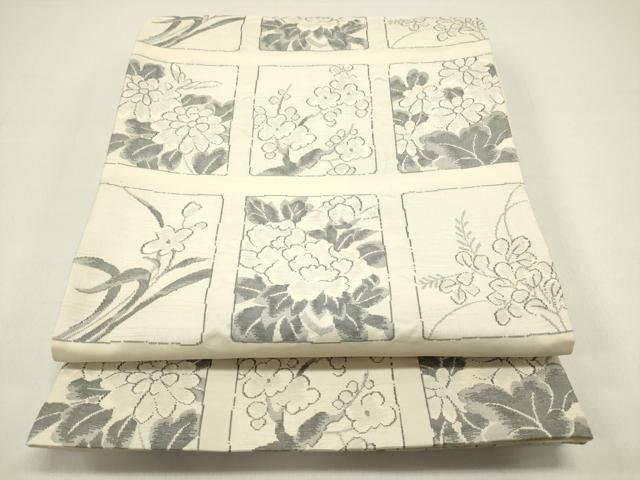 平和屋着物◎六通柄袋帯 色紙花文 正絹 逸品 DAAZ1898xg - メルカリ