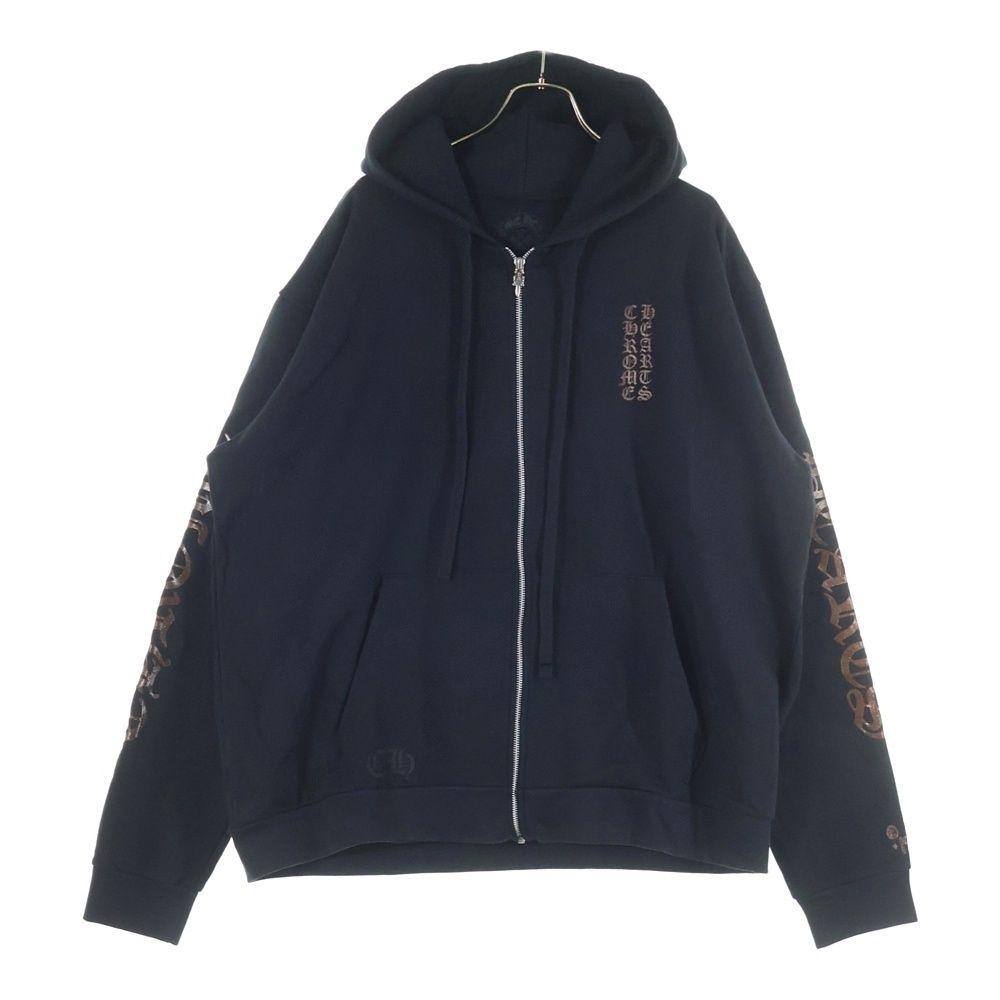 CHROME HEARTS (クロムハーツ) 1988 SWTSHRT HD ZIP グリッター アーム