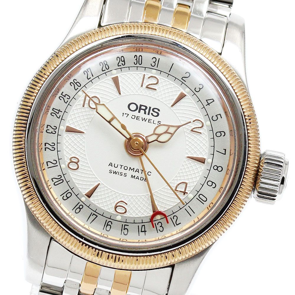 オリス ORIS 7550 ビッグクラウン ポインターデイト 自動巻き レディース _932899 - メルカリ
