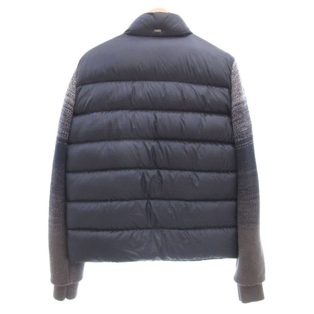 【中古】ヘルノ HERNO Resort ナイロンウルトラライト ミドルゲージニットハイブリッドダウンブルゾン ヘルノ HERNO Resort ナイロンウルトラライト ミドルゲージニット