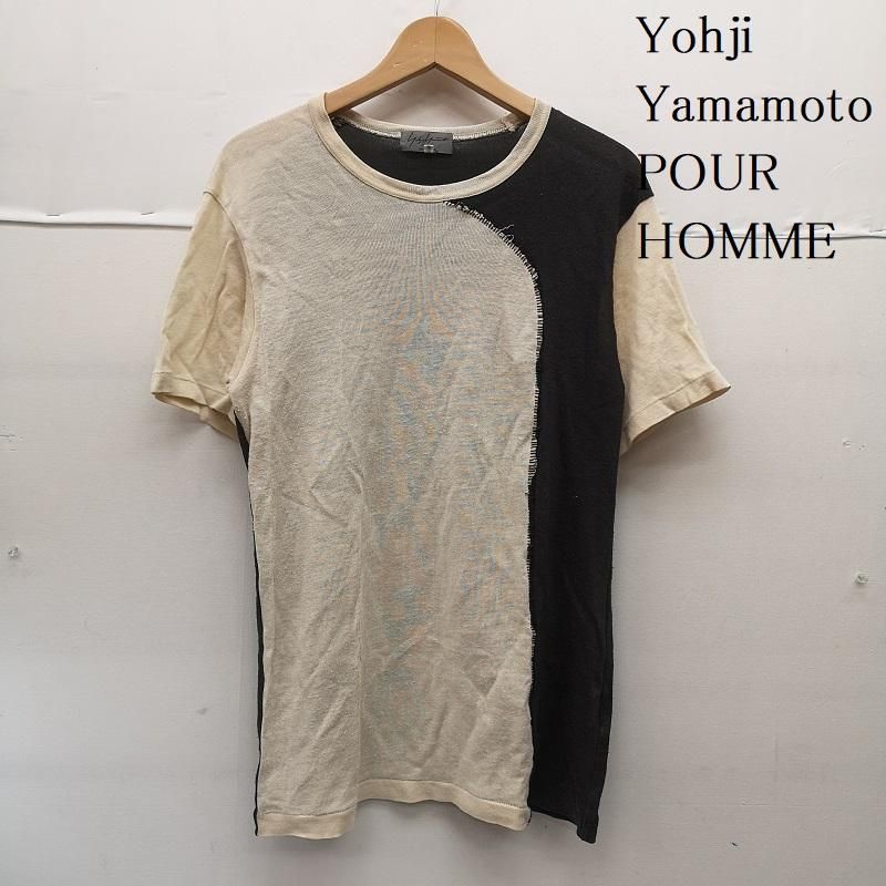 ヨウジヤマモトプールオム ドッキング 半袖 ニット Tシャツ メンズ 3