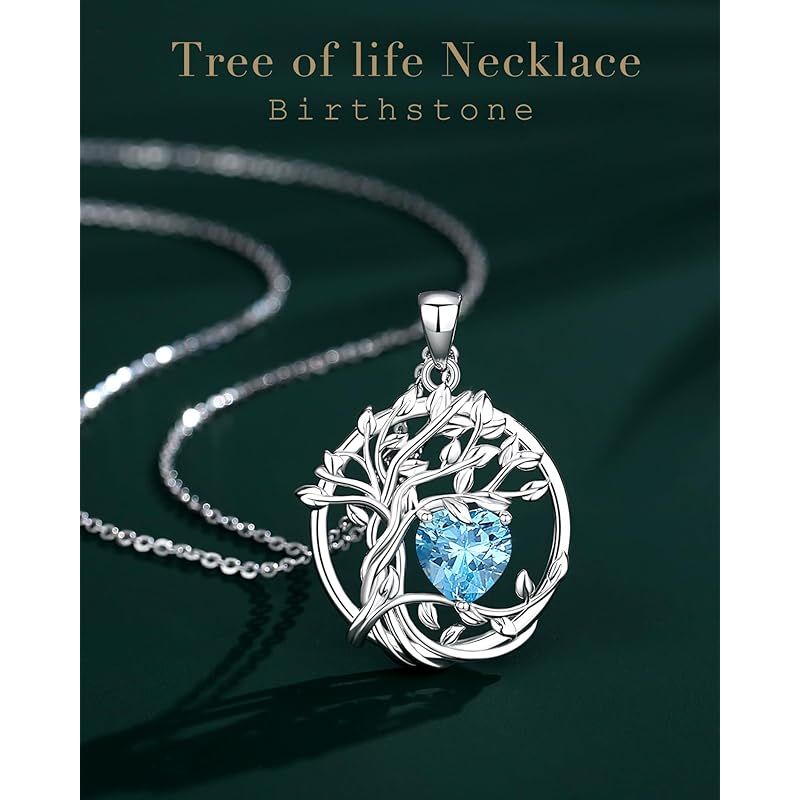 新品】 [AGVANA] ネックレス レディース アクアマリン 3月 誕生石 生命