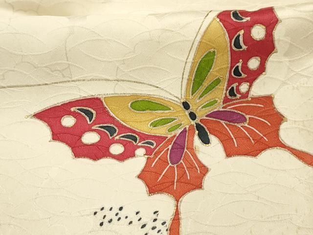 平和屋着物□訪問着 舞蝶文 金彩 正絹 逸品 AABD5571sx - メルカリ