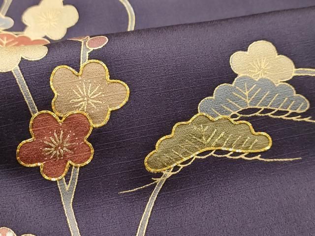 平和屋着物□訪問着 駒刺繍 松竹梅 金彩 正絹 逸品 AABD5600sx - メルカリ