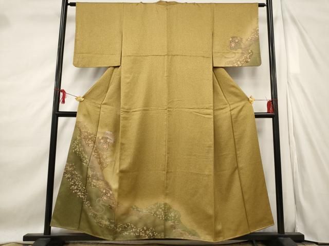 平和屋着物□訪問着 中国三大刺繍 スワトウ刺繍 汕頭刺繍 破れ色紙花文