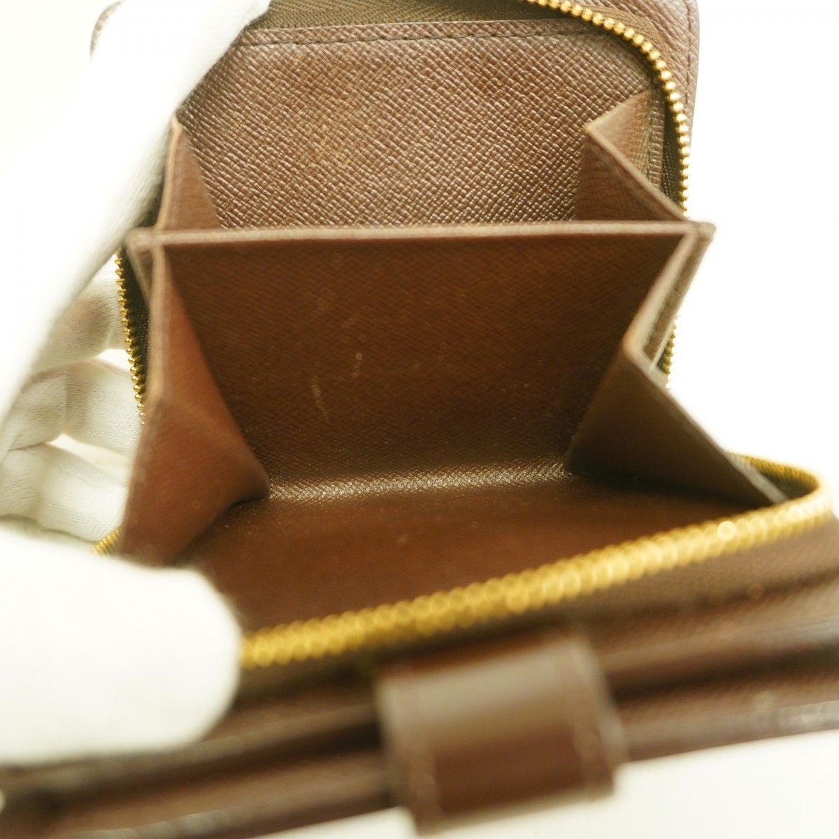 5pd6701-k】ルイヴィトン 財布 ダミエ コンパクトジップ N61668 エベヌ