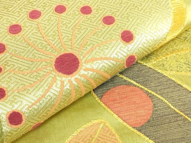 平和屋着物○極上 洛風林 工芸帯地 六通柄袋帯 唐織 松竹梅 金糸 逸品