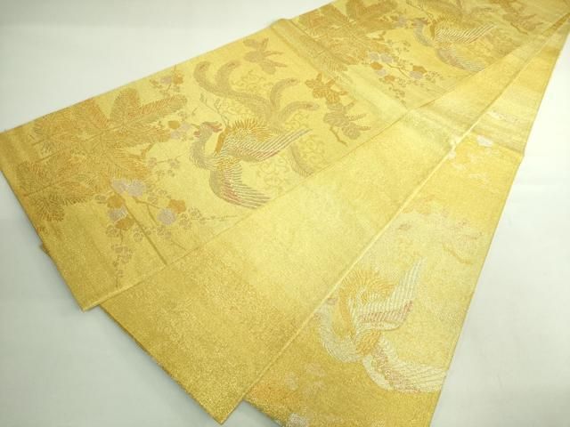平和屋着物○極上 桝屋高尾 ねん金綴錦 六通柄袋帯 松梅鳳凰文 金銀糸