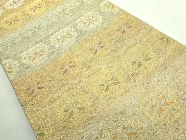 平和屋着物○極上 桝屋高尾 ねん金綴錦 六通柄袋帯 唐織 向鳳凰文 金糸